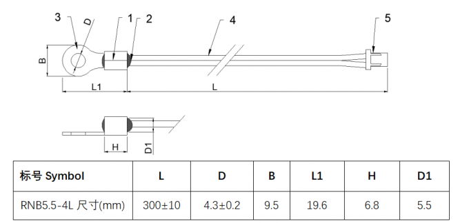 0.3K To 2000K NTC Surface Mount Temp Sensor 2500K-4500K