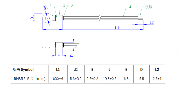 0.3K To 2000K NTC Surface Mount Temp Sensor 2500K-4500K
