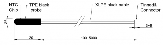 10K NTC Temperature Sensor 3950K For Refrigerator Mounted In Car ...