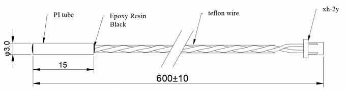 Epoxy Resin Encapsulation Wire NTC Temperature Sensor For Coffee Machine