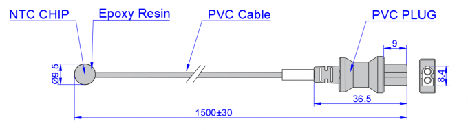 Skin NTC Medical Temperature Sensor Disposable 2.252kohm
