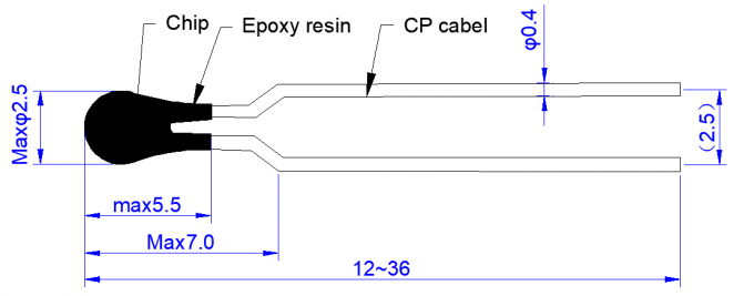 Versatile Miniature Epoxy Coated NTC Thermistor Analog Type