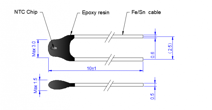 Ntc Thermistor 10k 3435k For Unmanned Aerial Vehicle Or UAV