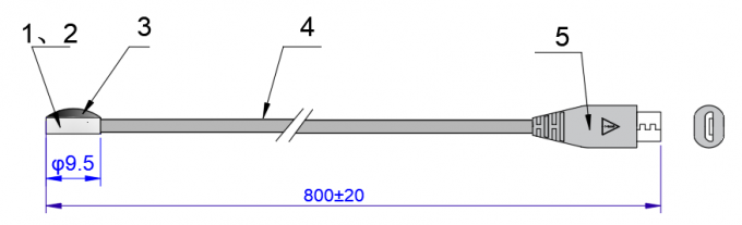 Micro Plug Body Surface NTC Temperature Sensor For Medical Monitoring ...