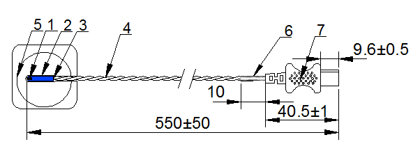 PT1000 Class A Medical Temperature Sensor PVC Probe High Accuracy